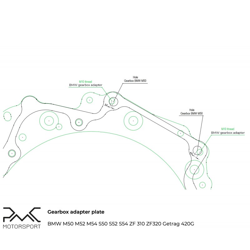 Gearbox Adapter Plate Honda K - BMW Manual / automatic DCT 8HP RWD