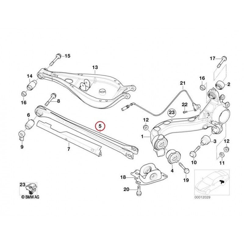 REAR CAMBER ADJUSTABLE STEEL ARMS WITH POLYURETHANE FOR BMW E36 / E46 / Z4
