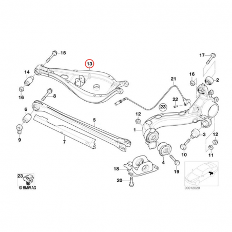 Adjustable Upper Steel Camber Arms BMW E36 E46 Z4 - Uniball (Blue)